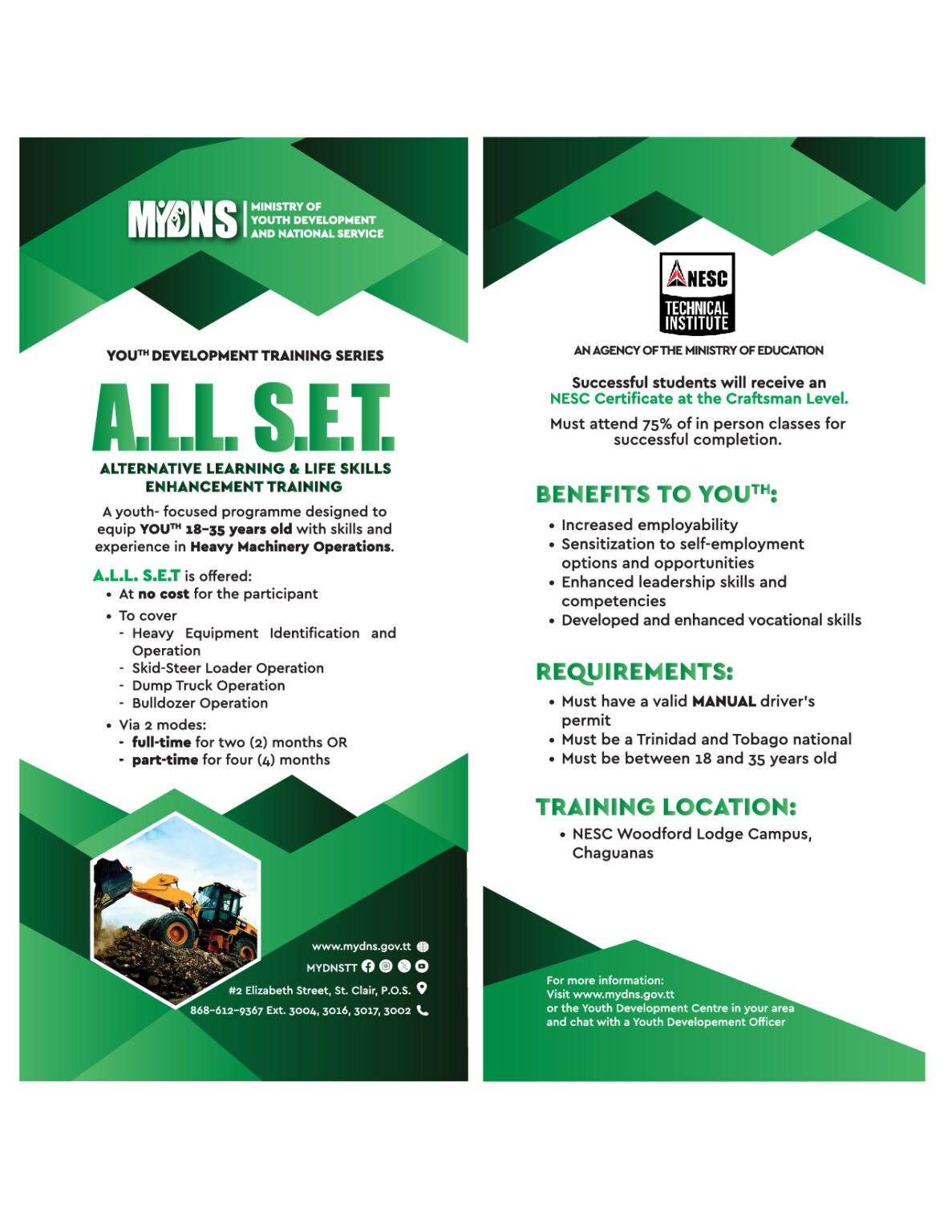 ALL SET – Alternative Learning & Life Skills Enhancement Training – MSYA