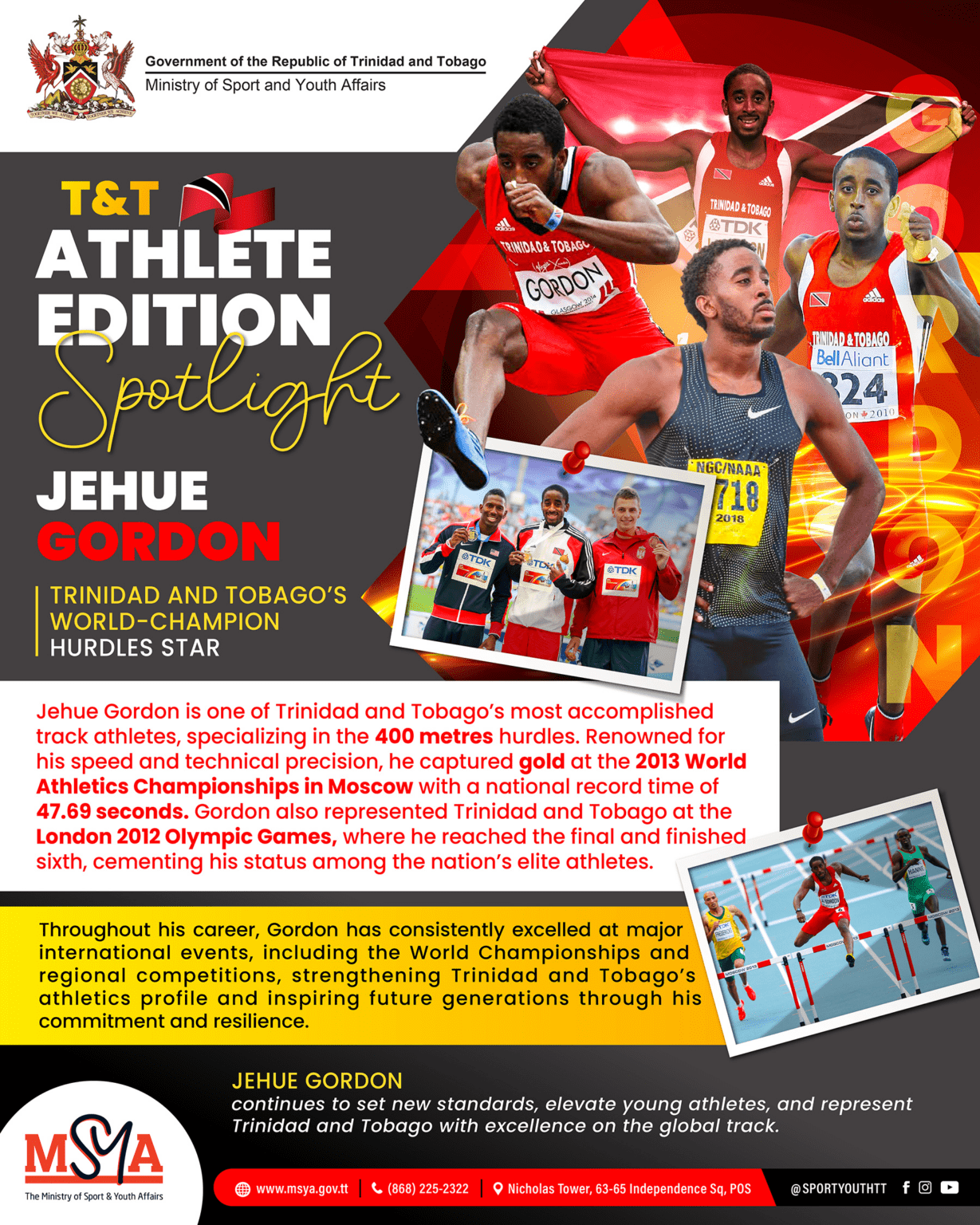 T&T Athlete Edition Spotlight – Jehue Gordon – MSYA