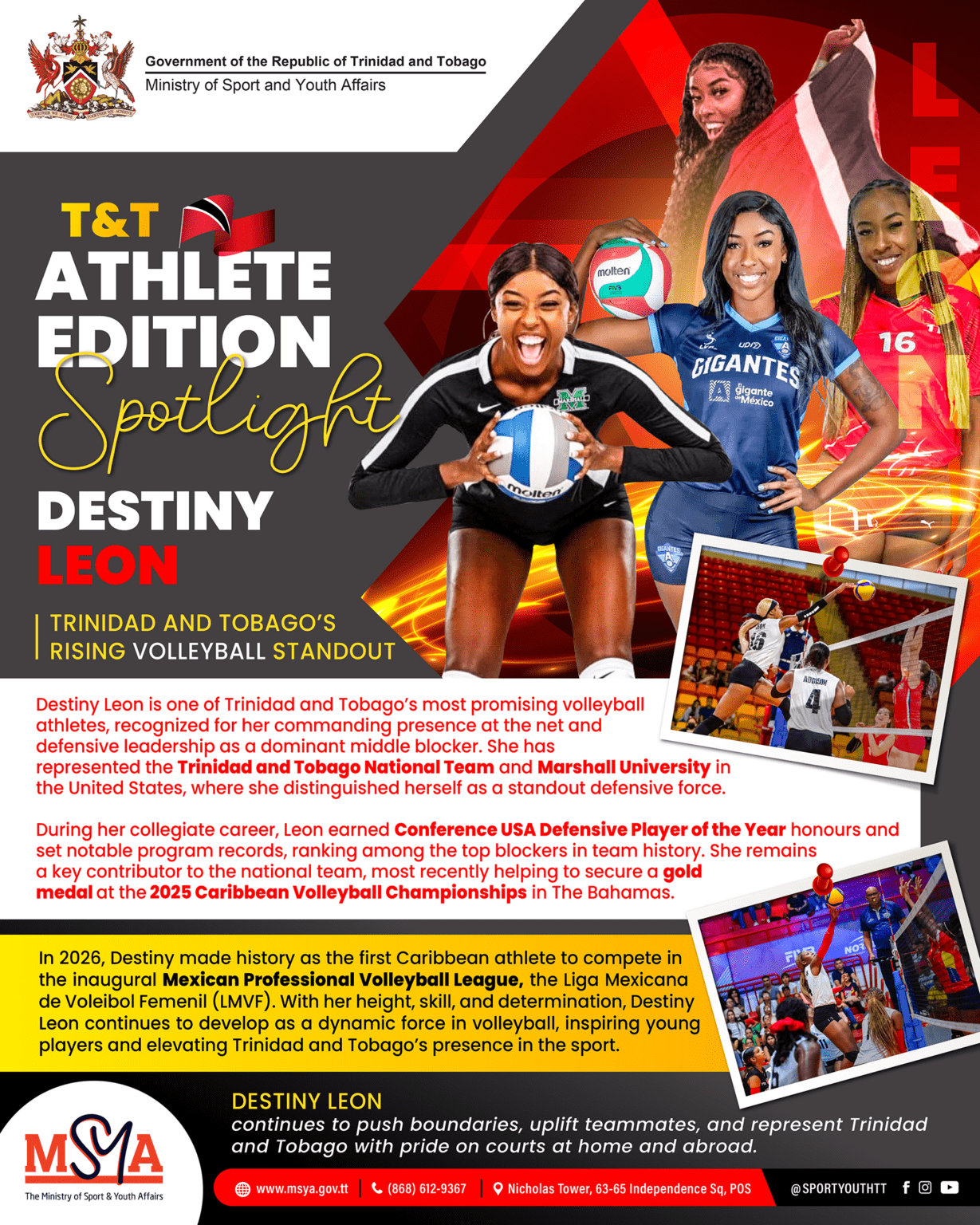 T&T Athlete Edition Spotlight – Destiny Leon – MSYA