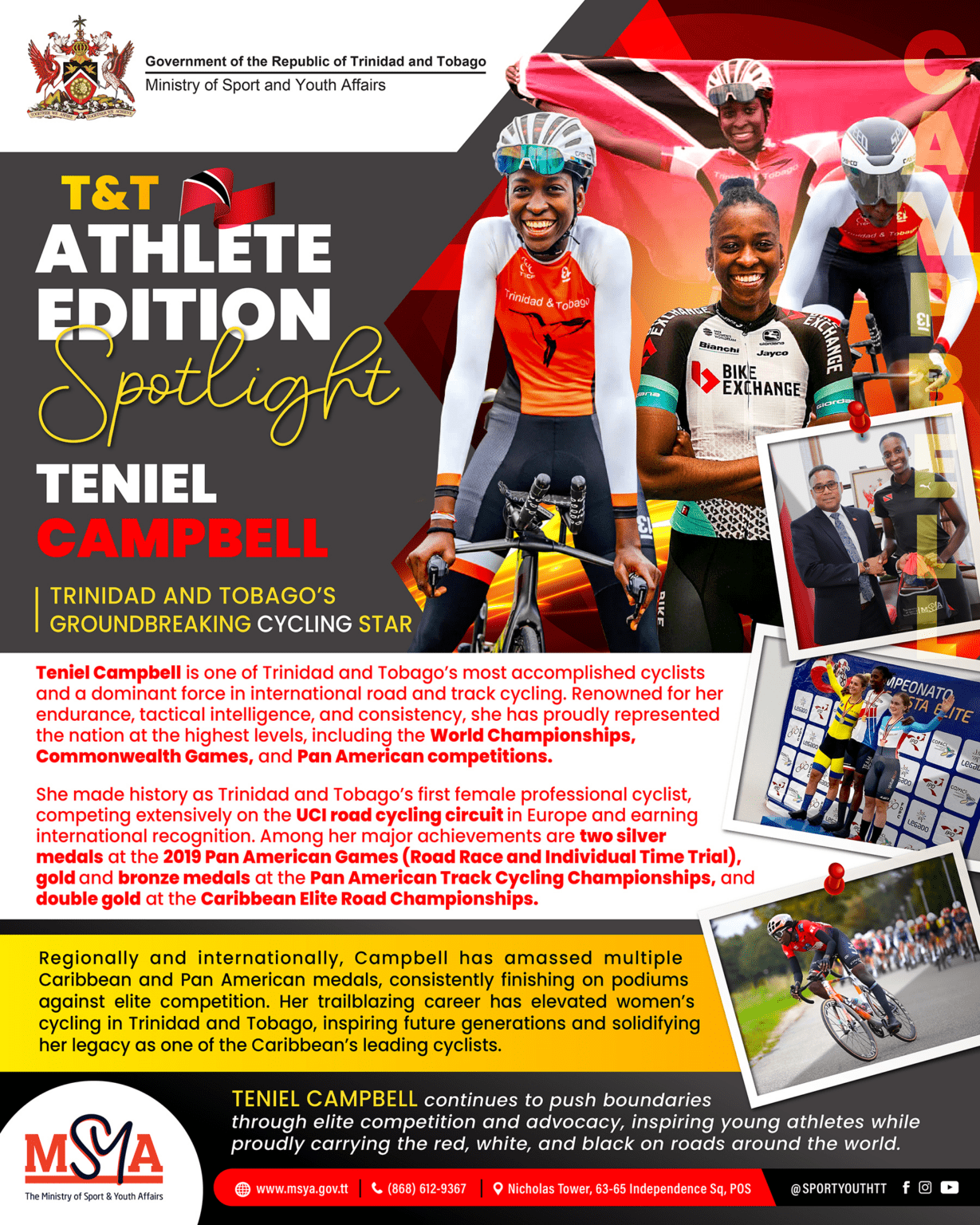 T&T Athlete Edition Spotlight – Teniel Campbell – MSYA